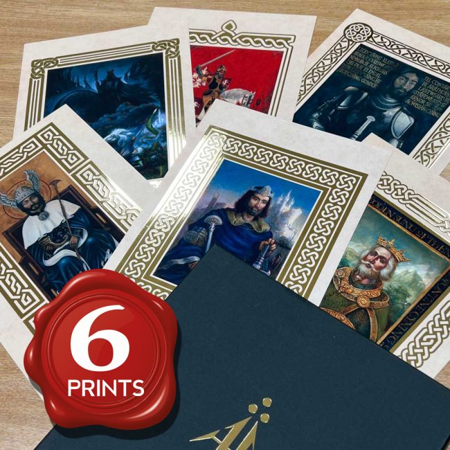 Kings of Middle Earth Gold foil Series (6 prints) (Aragorn and Theoden ...